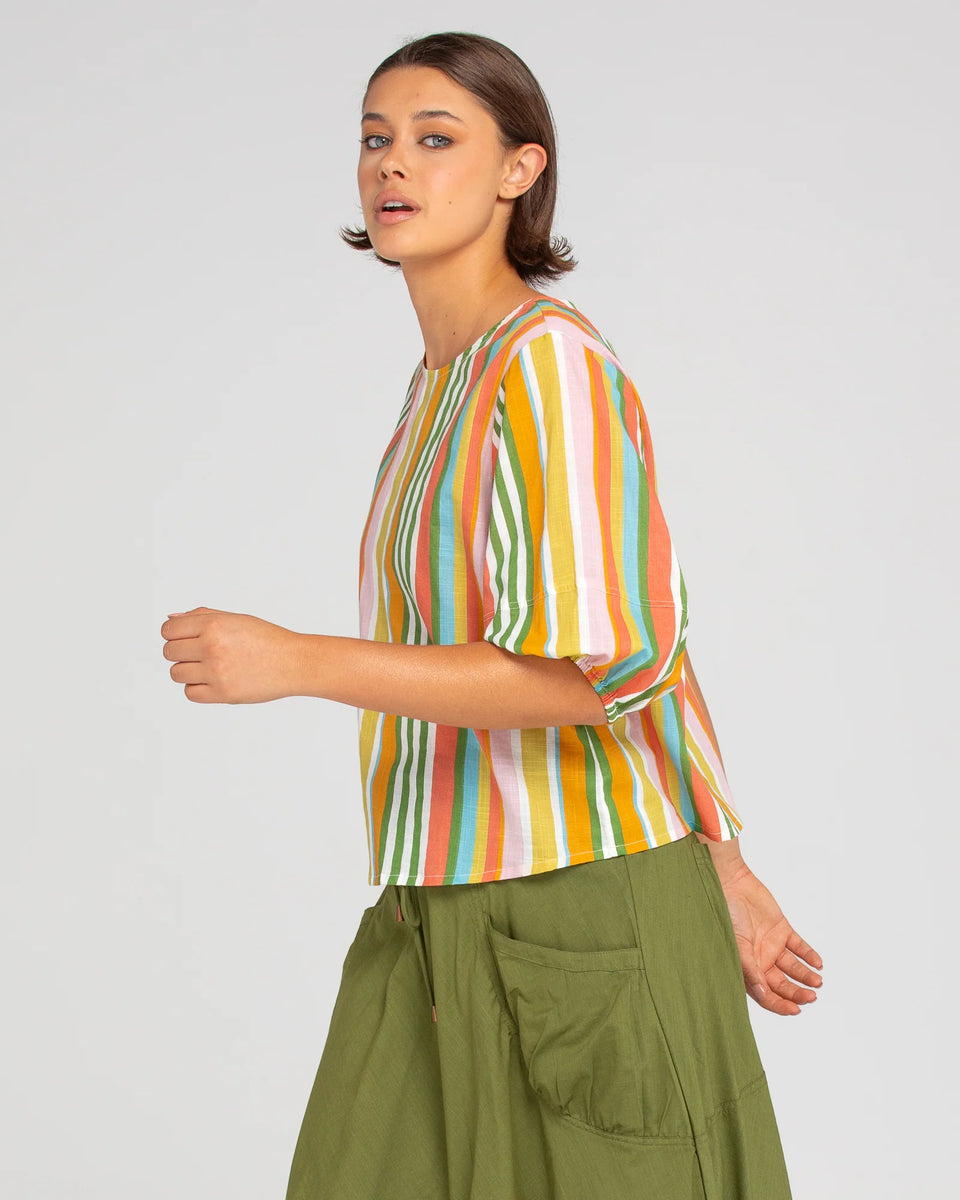 Boom Shankar - Ava Top - Ailana Stripe – Indigoandme